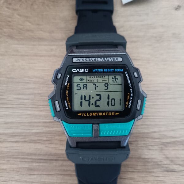 Casio JC-30 NOS "Personal Trainer" Running Man Vintage LCD Watch ...