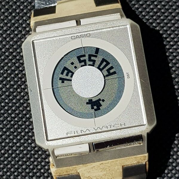 Vintage Casio Film Watch FS-02 World Time Data Bank Japan Digital Watch ...