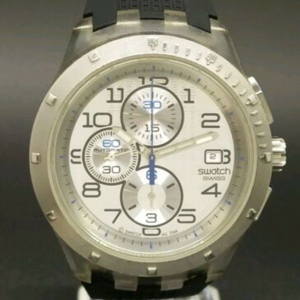 Rare Swatch Simple Pure SVGK402 Automatic Chronograph ETA C01.211 Men's ...