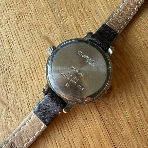 carriage by timex watch,Indiglo, Leather Strap,ladies watch ...