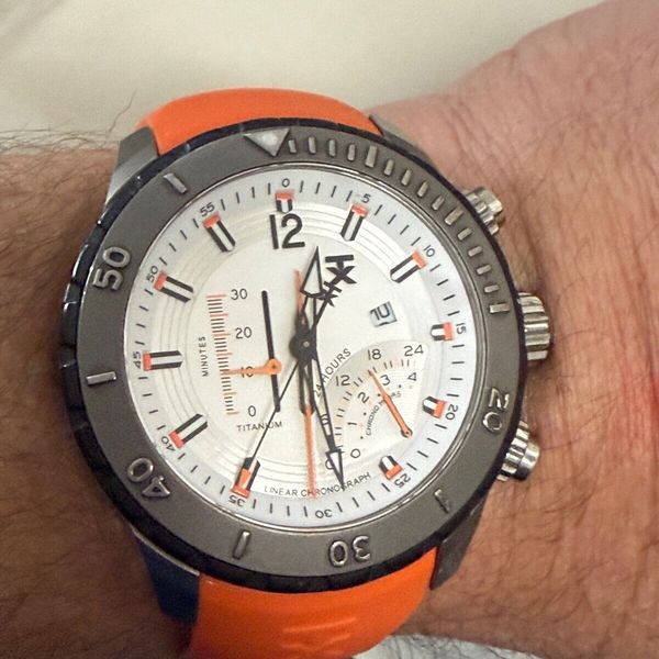 Timex TX Mens 800 Series Chronograph Watch T3C320 Orange | WatchCharts ...