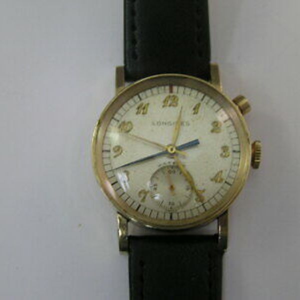 Vintage Longines Fly Back Chronograph Watch Single Pusher Cal 12.68Z 1947 | WatchCharts Marketplace