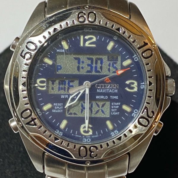 Citizen Promaster Chronograph Navitach C460-Q01563 World Time Divers ...
