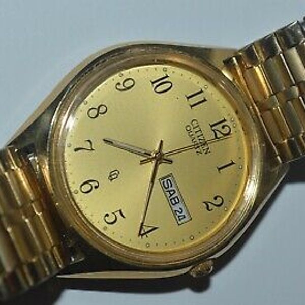 Vintage CITIZEN Watch 6100-S24876 HST Quartz 36mm Unisex Japan Works ...
