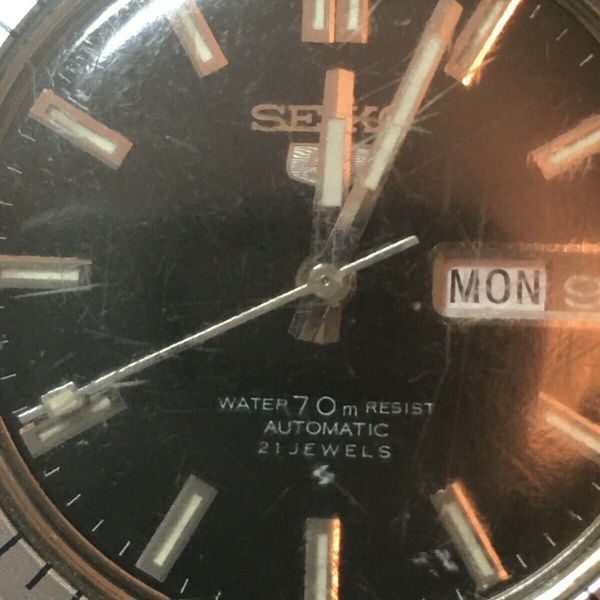 Seiko 5 Sport Diver 6119-8460 "Gene Kranz" Black Dial Watch Originl ...