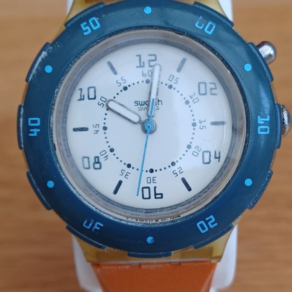 Swatch Scuba 200 Midnight Bath SDK911 - All works see video - backlight ...
