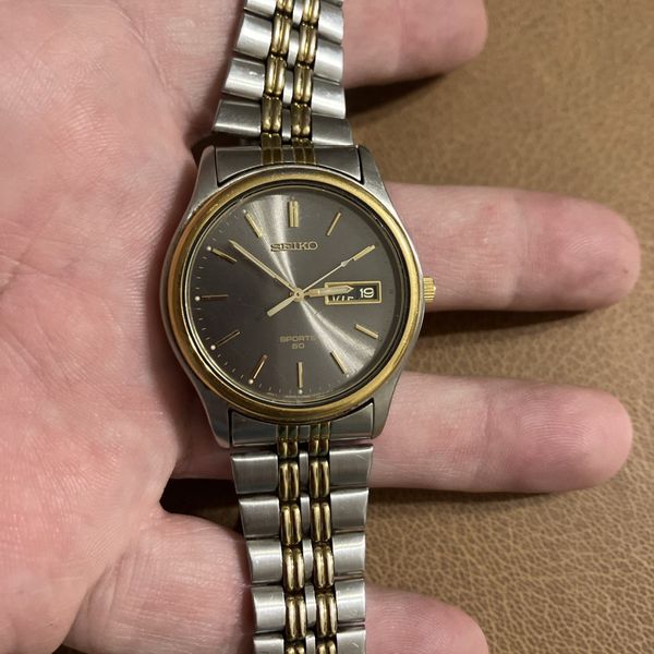 Vintage Seiko Quartz Watch 7N43-9A00 Men Two Tone Day Date Analog | WatchCharts Marketplace