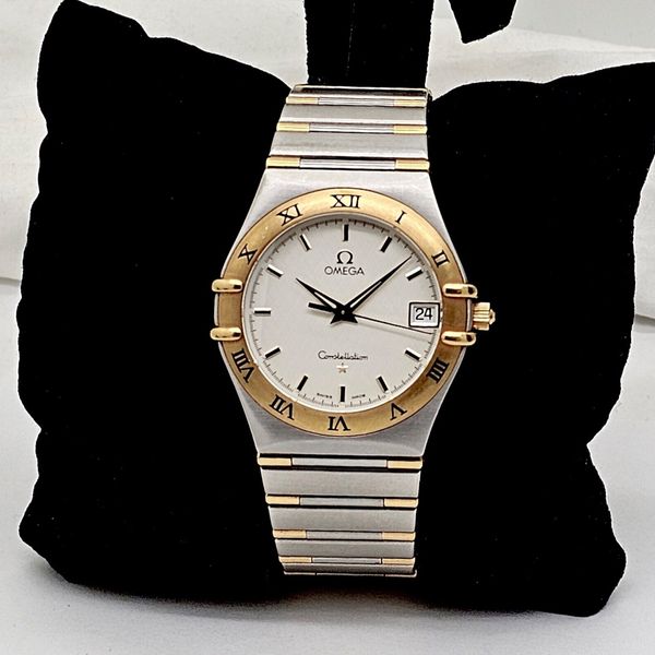 MENS OMEGA CONSTELLATION 1532 STAINLESS STEEL/18K QUARTZ WRISTWATCH ...