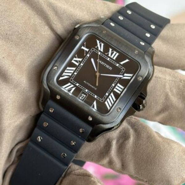 Cartier Santos WSSA0039 LARGE Black Steel ADLC ???? | WatchCharts ...