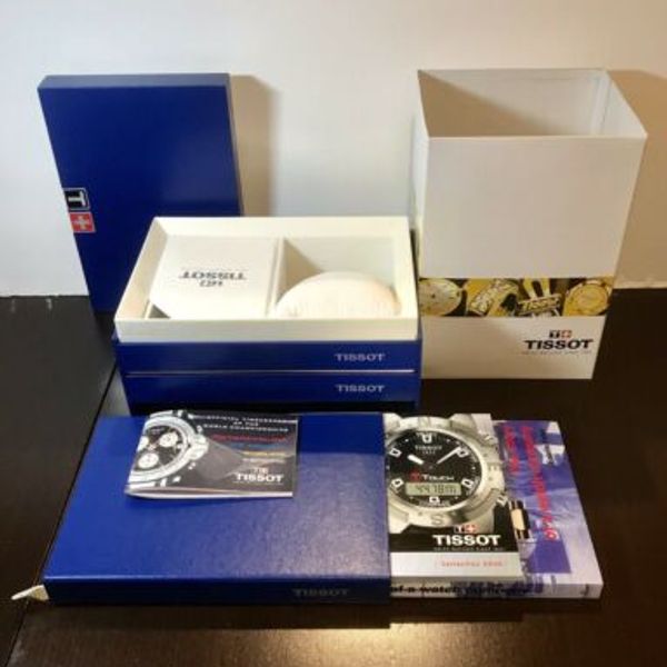 TISSOT Blue Empty Watch Display Box, Outer Sleeve & Booklet Only ...