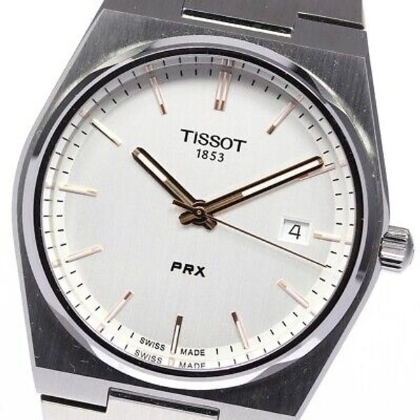 TISSOT PRX T137410A Date Silver Dial Quartz Men's Watch_649030 ...