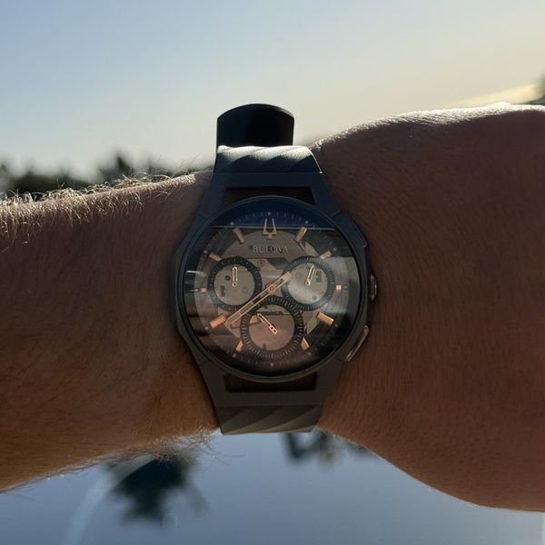 Bulova CURV Men’s Watch | Black Dial | Curved Chronograph | Black ...