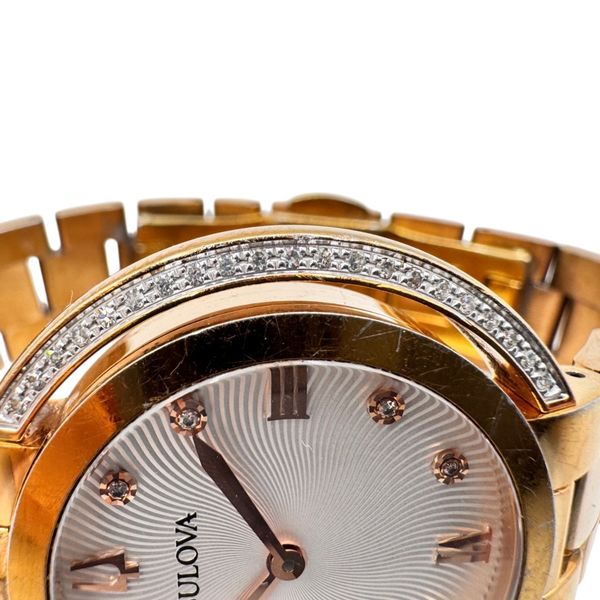 Bulova Rubaiyat Rose Gold Tone & Diamond Set Watch Ref: 98R248 ...