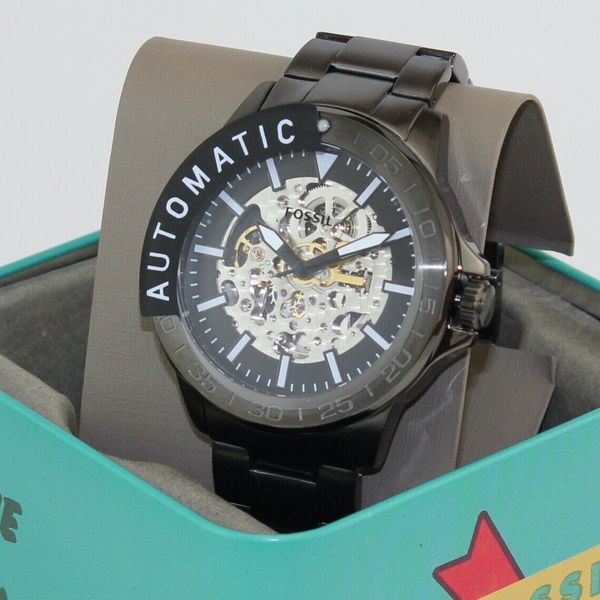 NEW AUTHENTIC AUTOMATIC FOSSIL BANNON SKELETON GREY SMOKE BQ2678 MEN'S WATCH | WatchCharts ...