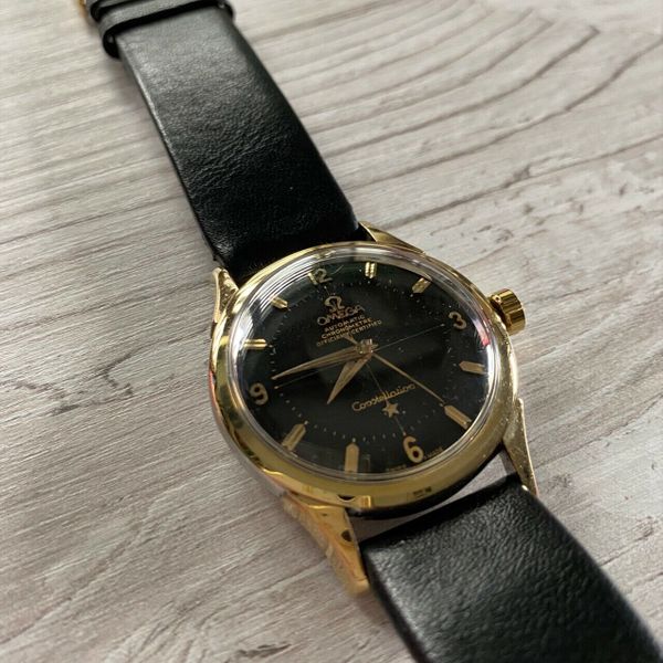 Omega Constellation Ref 2852 Cal 505 Pie Pan Crosshair Capped Gold & SS ...