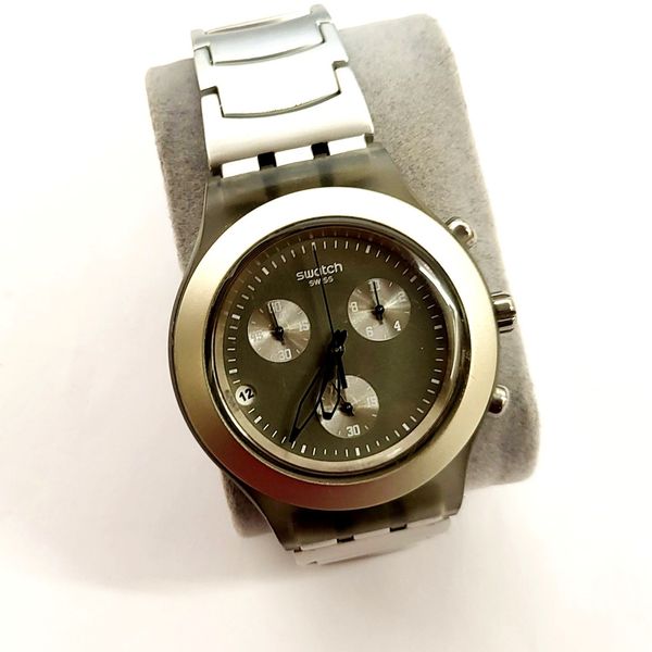 SWATCH IRONY CHRONO 2011 - SVCG4000AG - Full-Blooded Smoky Sand Used ...