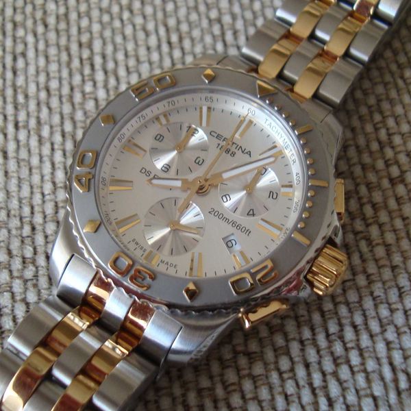 Certina DS First ETA 251.262 Swiss quartz chronograph, full bracelet ...