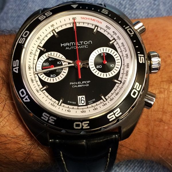 FS- Hamilton Pan Europ Chrono - Black Dial | WatchCharts Marketplace