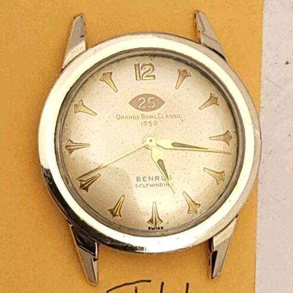TL6 RARE 25TH ORANGE BOWL CLASSIC 1959 DAREL RAY ORIGINAL DIAL MENS ...