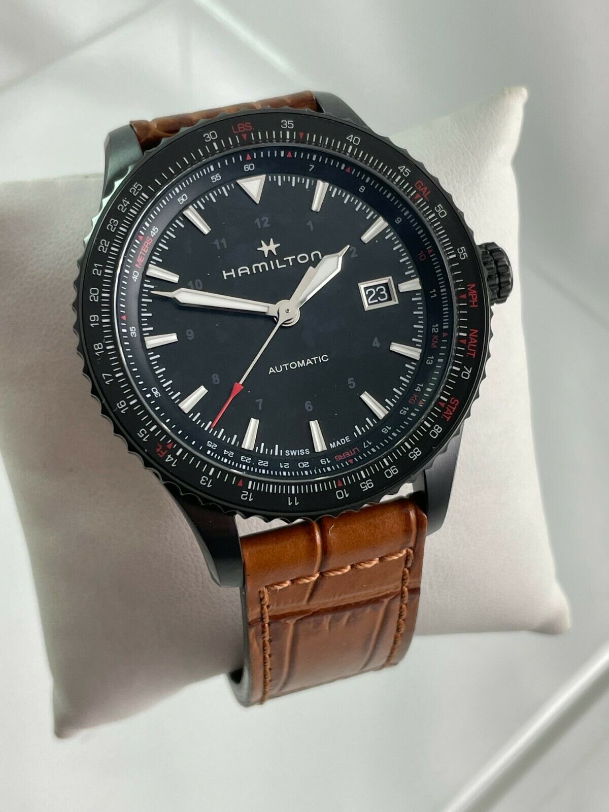 New Hamilton Khaki Aviation Converter Auto H76625530 Wristwatch w/ Box ...