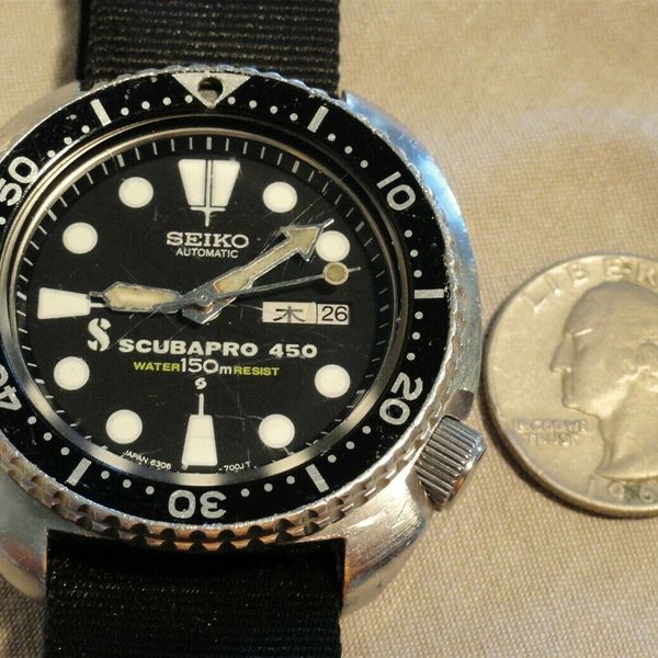 1976 Seiko 6306-7001 Diver Watch - Serviced - Scuba Pro 450 Tribute ...