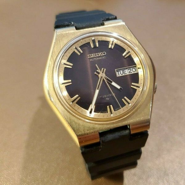 Seiko *1977* Automatic 17 Jewels Gold Vintage Wrist Watch 7009-8079 Working | WatchCharts ...