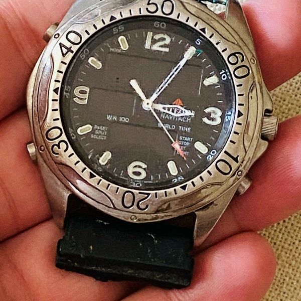 Citizen Navitach ProMaster World Time Wrist Watch C460-Q01563 ~Parts or ...