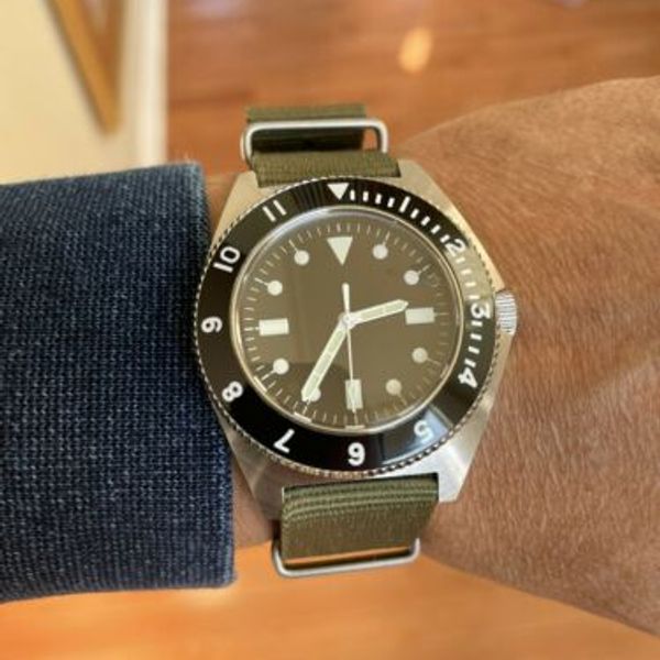 DG2813 Time Arrow Benrus Type 1 sapphire green/white hand Automatic ...