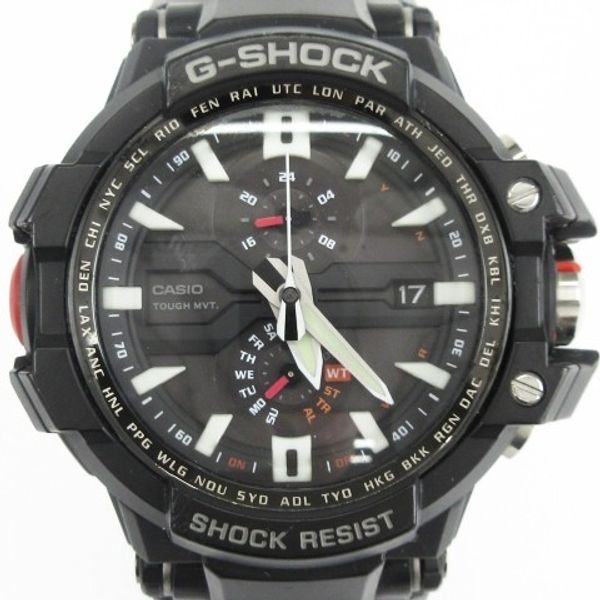 Casio G Shock Master of G Gravity Master Sky Cockpit Watch Radio Solar ...