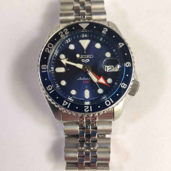 Seiko 5 Sports Style GMT SSK003K1 "Batman" "Blueberry" 4R34 Watch ...