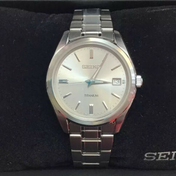 SEIKO Men's Silver Dial Titanium WATCH SUR369 | WatchCharts Marketplace