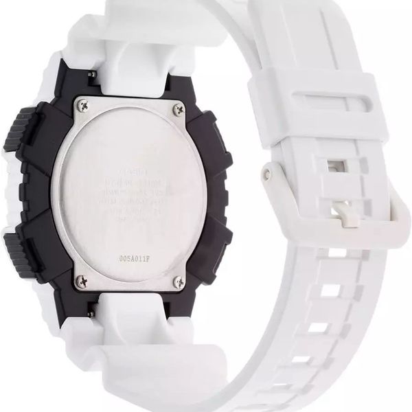 Casio AQ-S810WC-7A White Band White Dial Analog Digital Solar Power Men ...