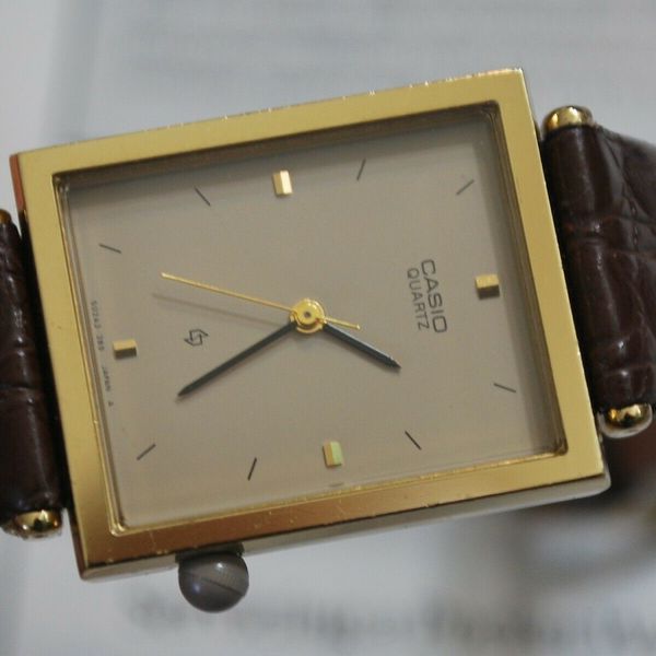 Nice CASIO MY-602G Gold Tone Rectangular Men's Watch | WatchCharts ...