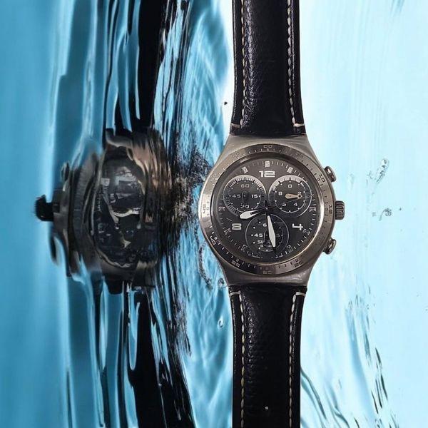 Swatch Irony Stainless Chronograph V8 Four Jewels Watch New Battery ...