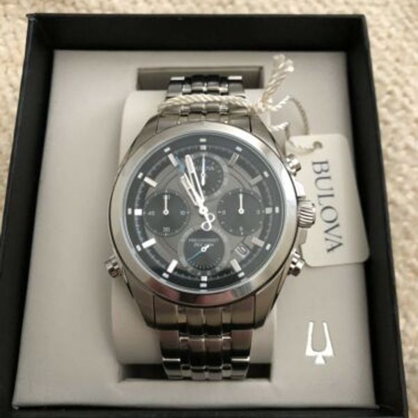 Bulova Men’s Precisionist Stainless Steel Chronograph Watch 96b260 ...