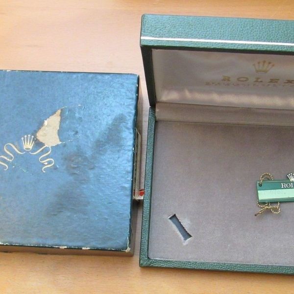 VINTAGE ROLEX 1960s CHRONOMETER BOX SET w/INNER & OUTER BOXES, HANG TAG ...