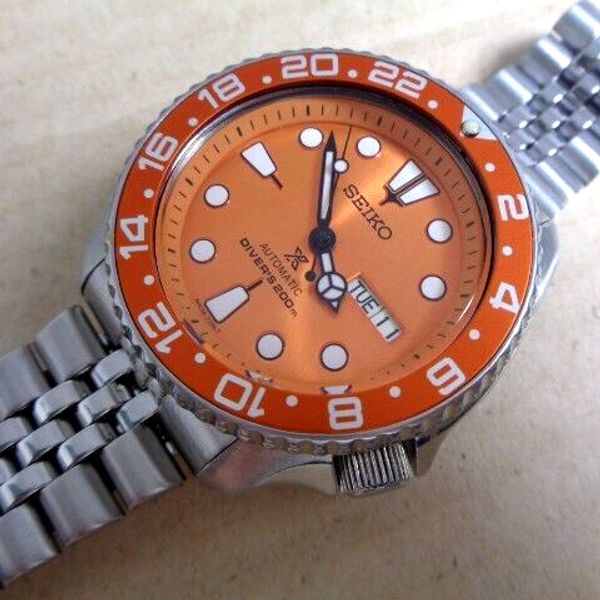 Seiko Diver Mens Watch Day & Date Sunburst Dial 7S26-0020 Sn. 3D0074 ...