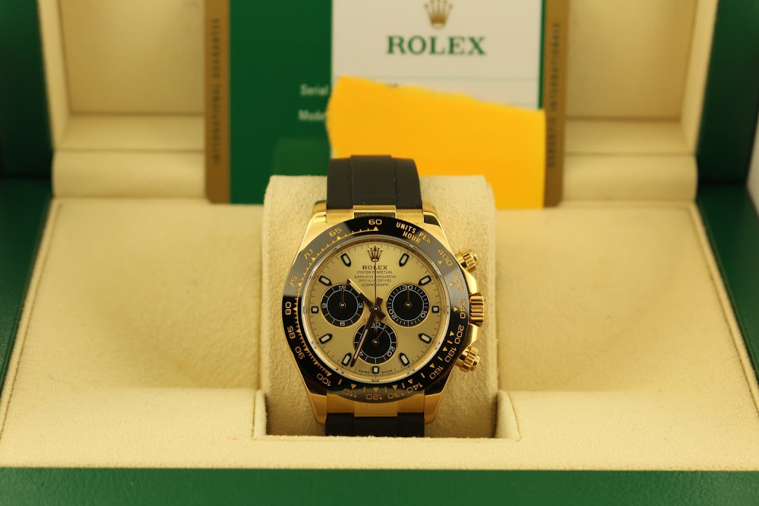 2019 Rolex Daytona 116518 Yellow Gold Pikachu Dial Oysterflex W/B+P ...