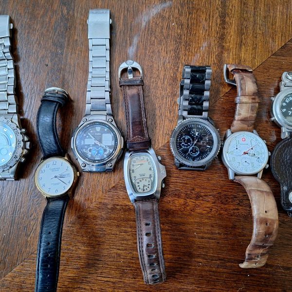 Vtg Watch Lot Casio Diesel Timex Expedition, Wegner, Stauer Remington ...