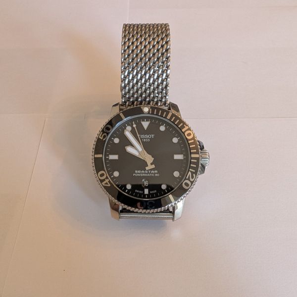 TISSOT Seastar 1000 Powermatic 80 T120407A Automatic Black Excellent ...