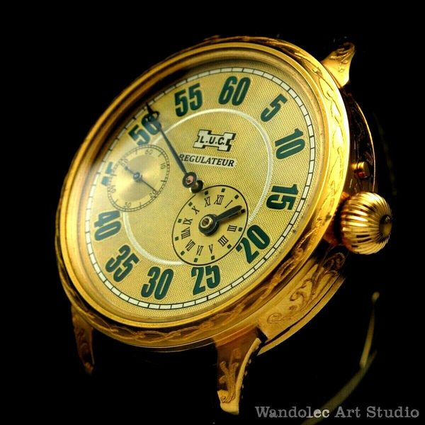Vintage Men's Wristwatch Regulateur Mens Watch Louis Ulysse Chopard LUC ...