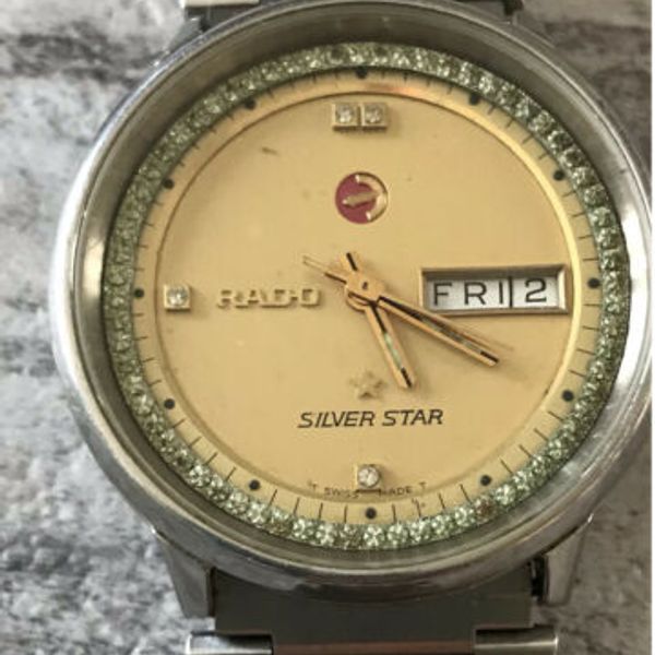 SUPER CLEAN RADO SILVER STAR DAY/DATE AUTOMATIC 17 JEWELS SWISS MADE ...