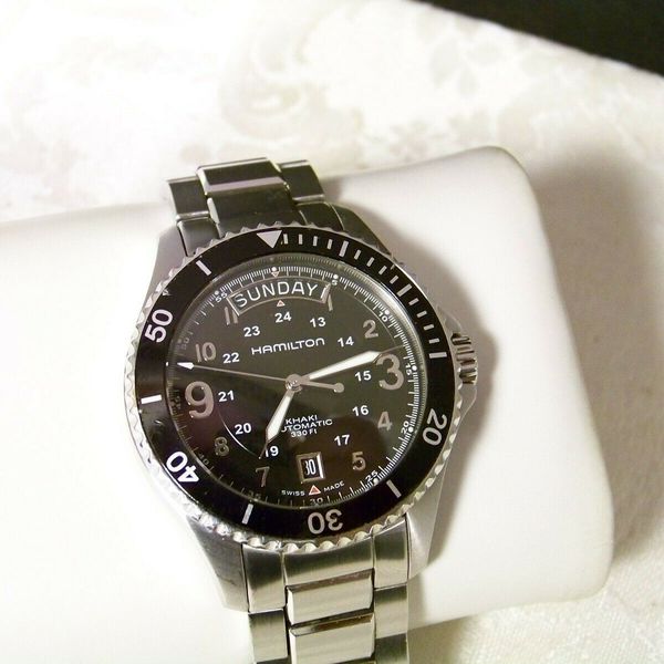 Hamilton Khaki King Scuba Automatic Black Dial Stainless Divers Watch ...