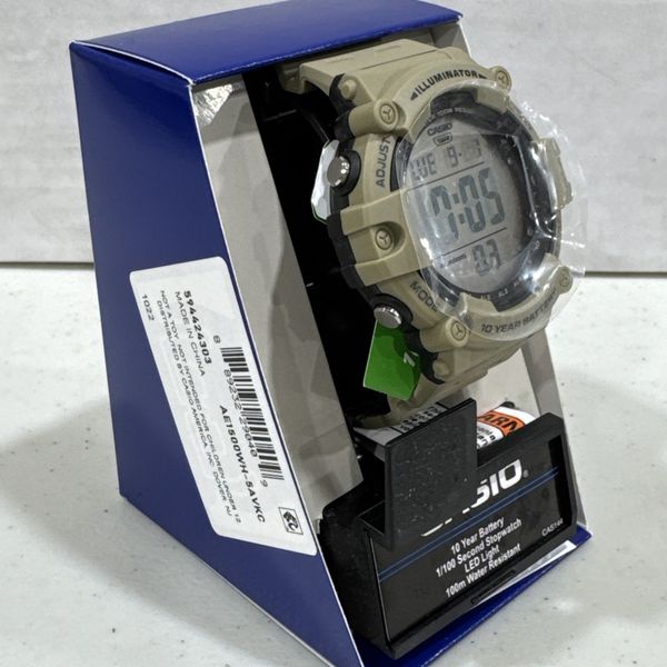 New! Casio Cas144 Extra Large Numbers Easy To Read Led Light, Water ...