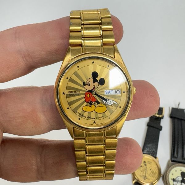 watch Lot 9 Disney men Seiko Mickey Mouse Dive Kinetic Lorus Time Works ...