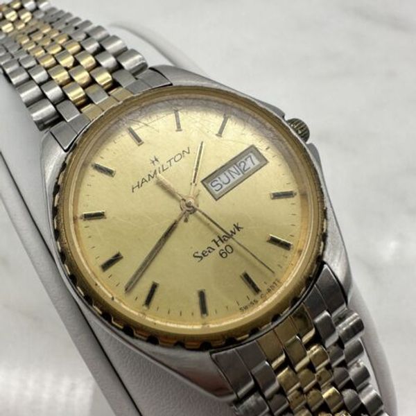 Vintage Hamilton Sea Hawk 60 Quartz Watch Day/Date Rare, Working, NEW ...