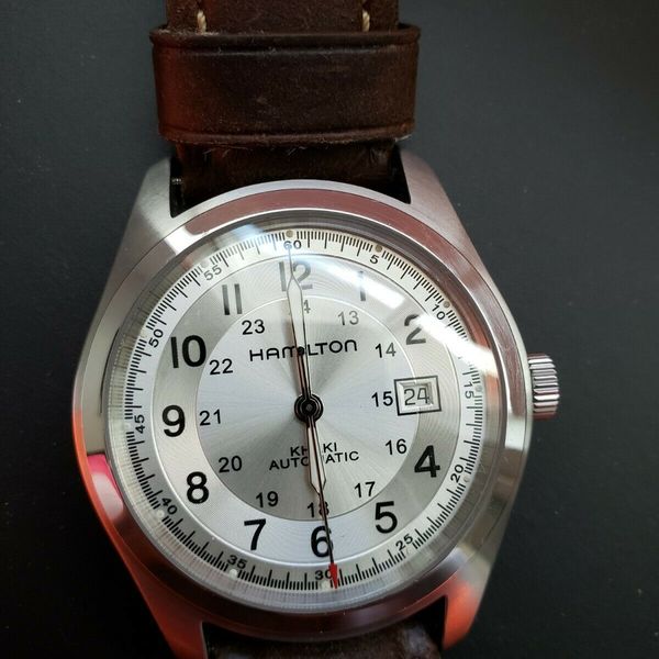 Hamilton Khaki Field Silver Dial Men's Swiss Automatic Watch, H70455553 ...
