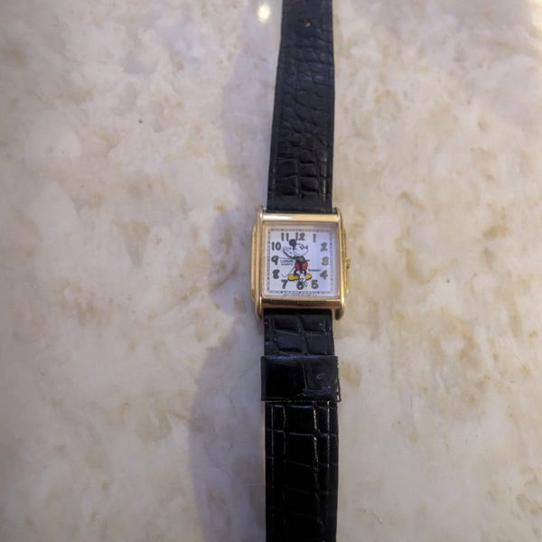 1990s Lorus by Seiko Tank Mickey Mouse Disney Watch Square Rectangular ...
