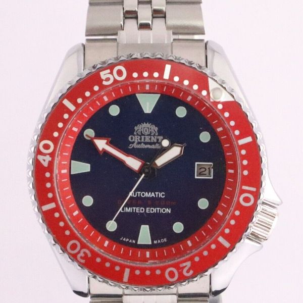 Orient Diver Men Automatic 21 Jewels Rotating Bezel Blue Dial "Date ...