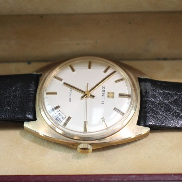 Vintage Zenith Automatic Gold Tone Dress Watch Mechanical Working ...